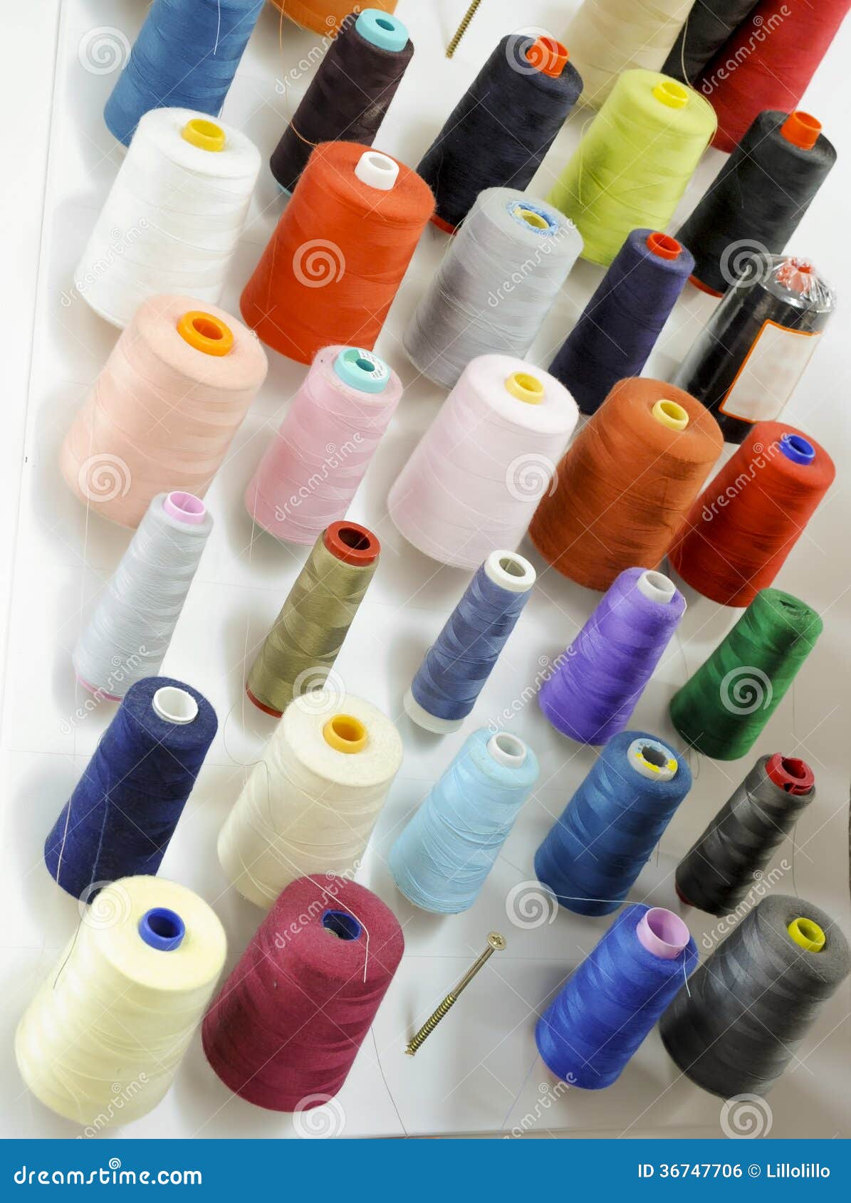 Spools of thread stock photo. Image of colorful, fashion - 36747706