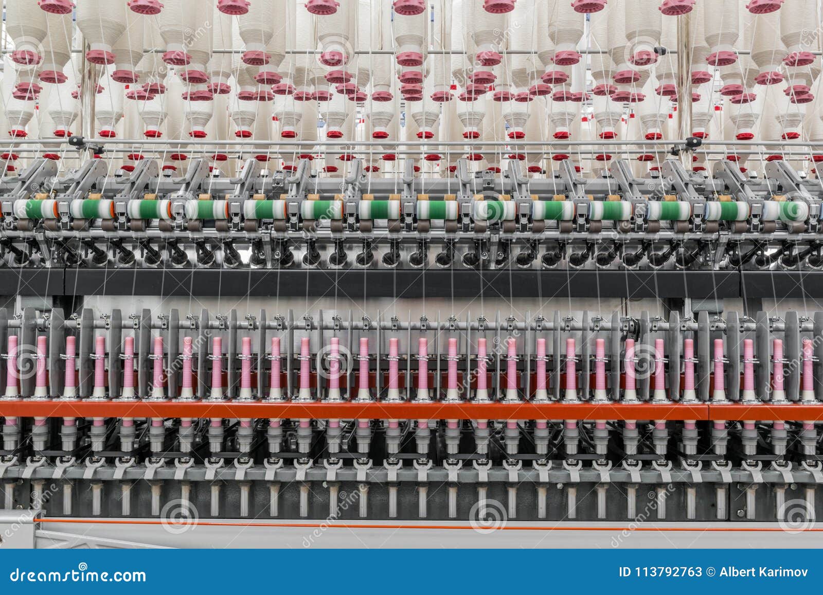 Spools of Thread at a Textile Factory Stock Image - Image of business ...