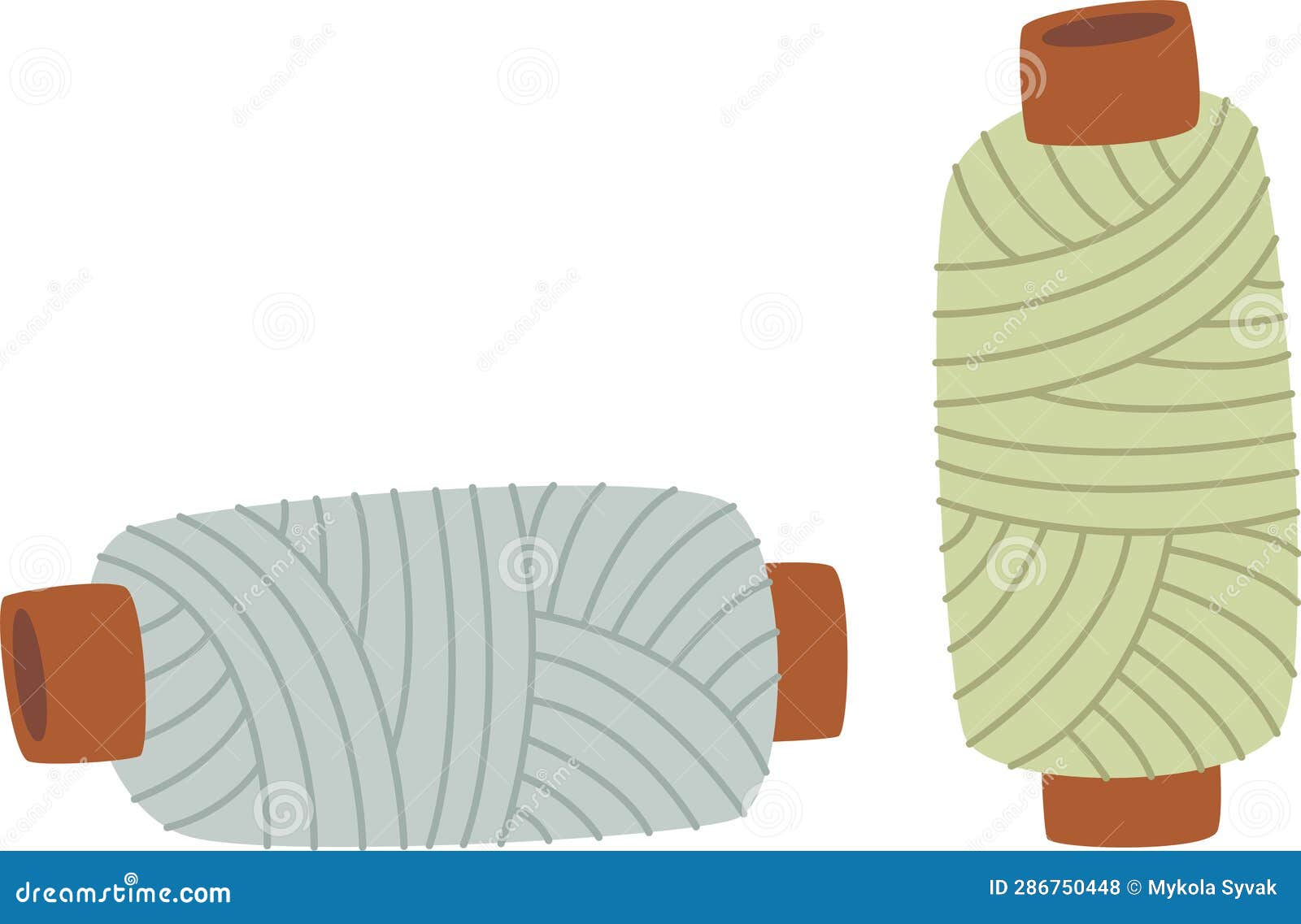 Spools of Thread stock vector. Illustration of textile - 286750448