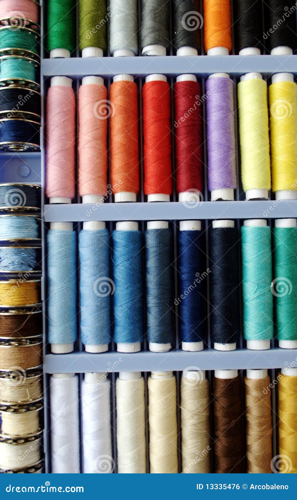 Spools of threads stock photo. Image of closeup, craft - 13335476