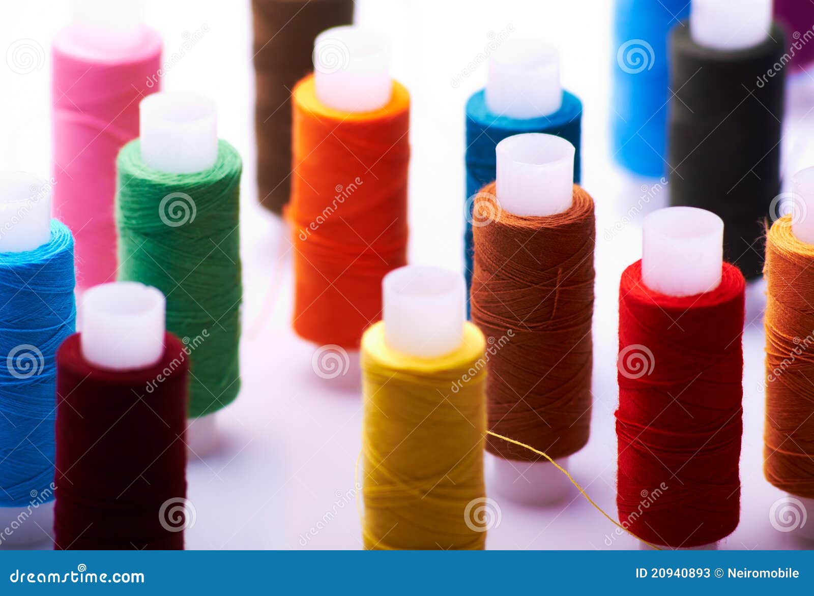 Spools of threads stock image. Image of objects, closeup - 20940893
