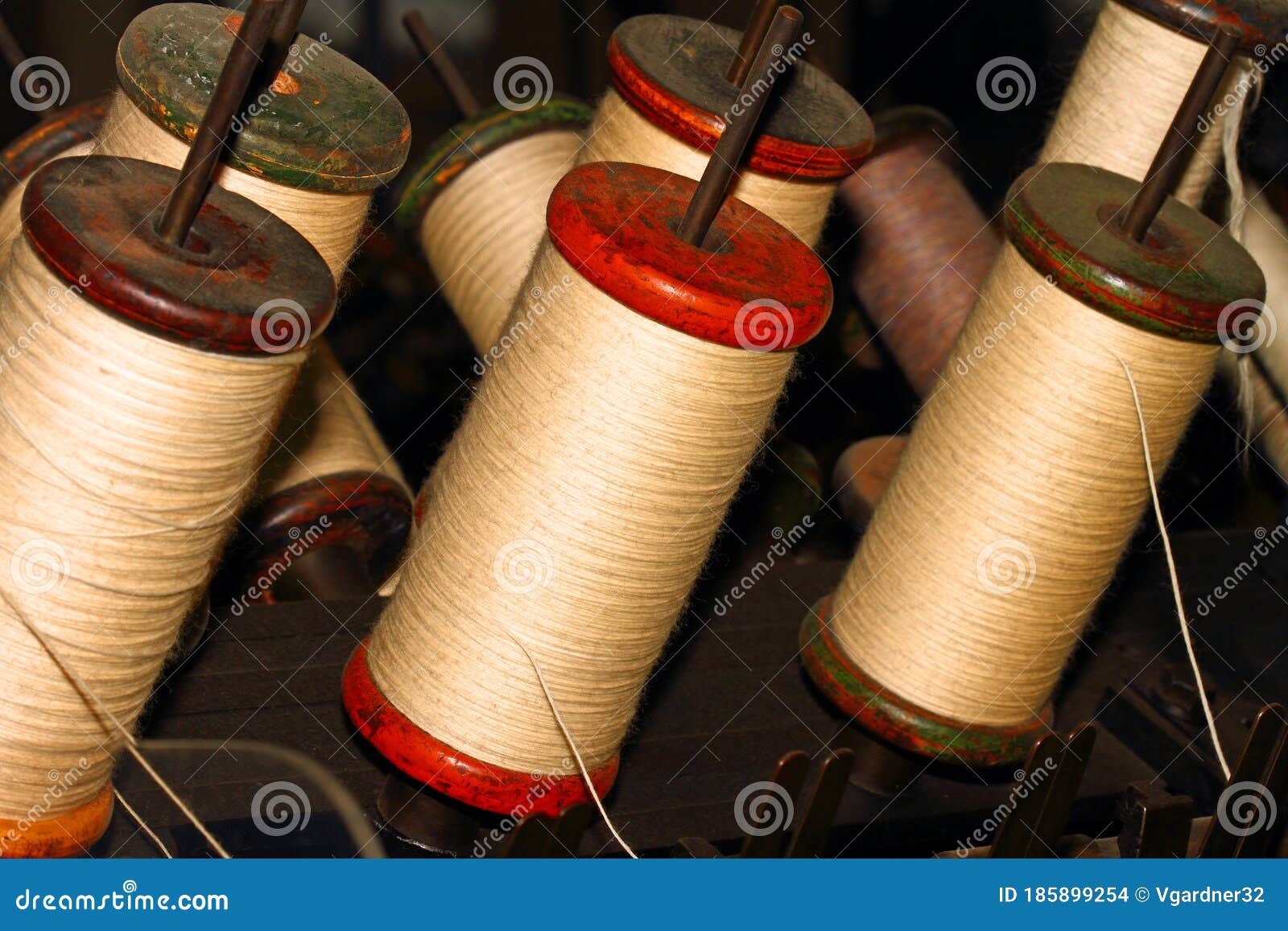 Spools of wool stock photo. Image of making, thread - 185899254