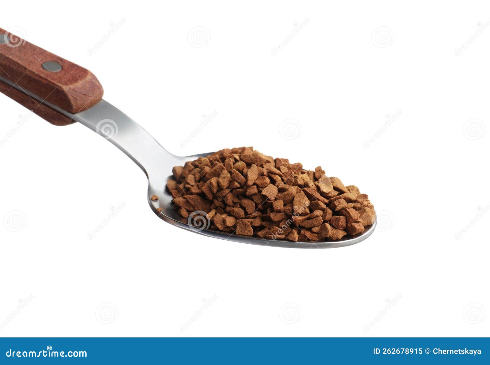 Spoon with Aromatic Instant Coffee Isolated on White Stock Image ...