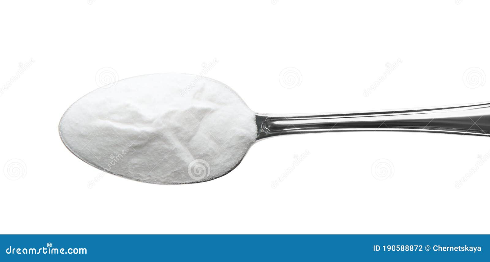 Spoon of Baking Soda Isolated on White Stock Photo - Image of kitchen ...
