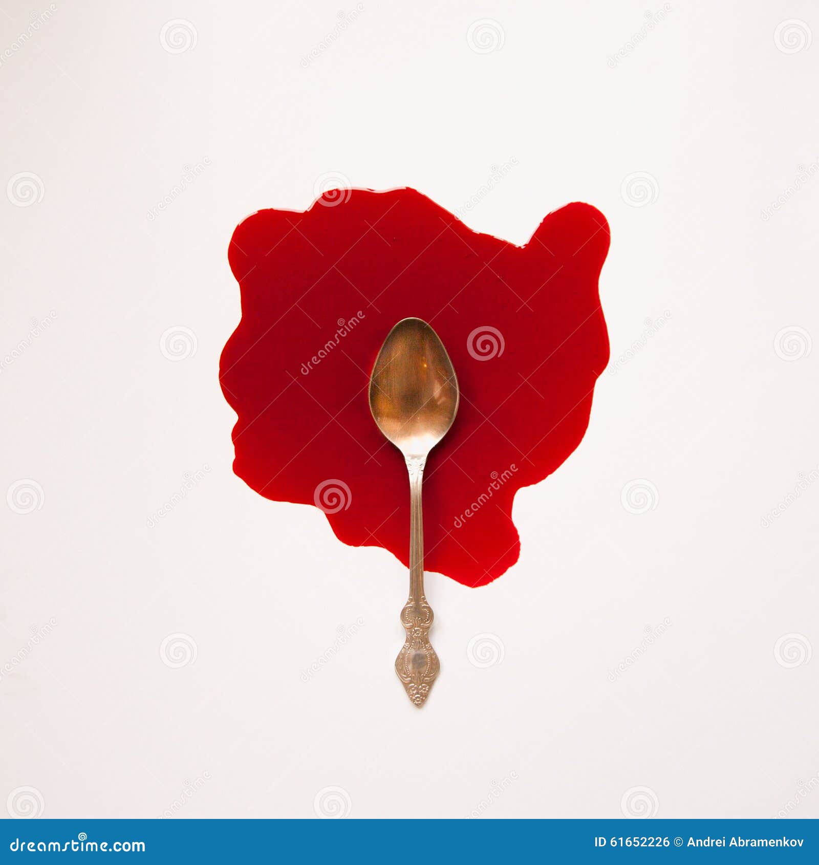 Spoon in a blood pool stock photo. Image of blade, blood - 61652226