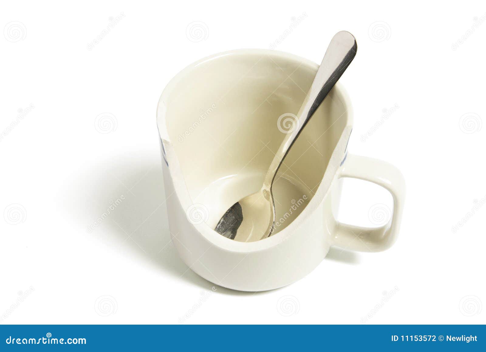 Spoon in Broken Mug stock photo. Image of damage, ceramic - 11153572