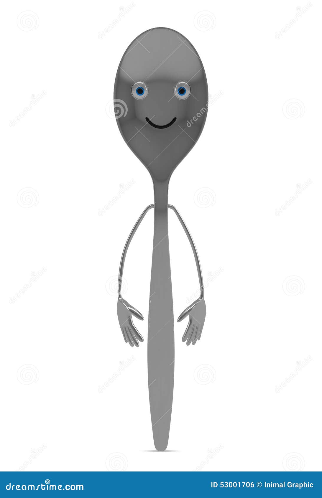 Spoon character stock illustration. Illustration of front - 53001706