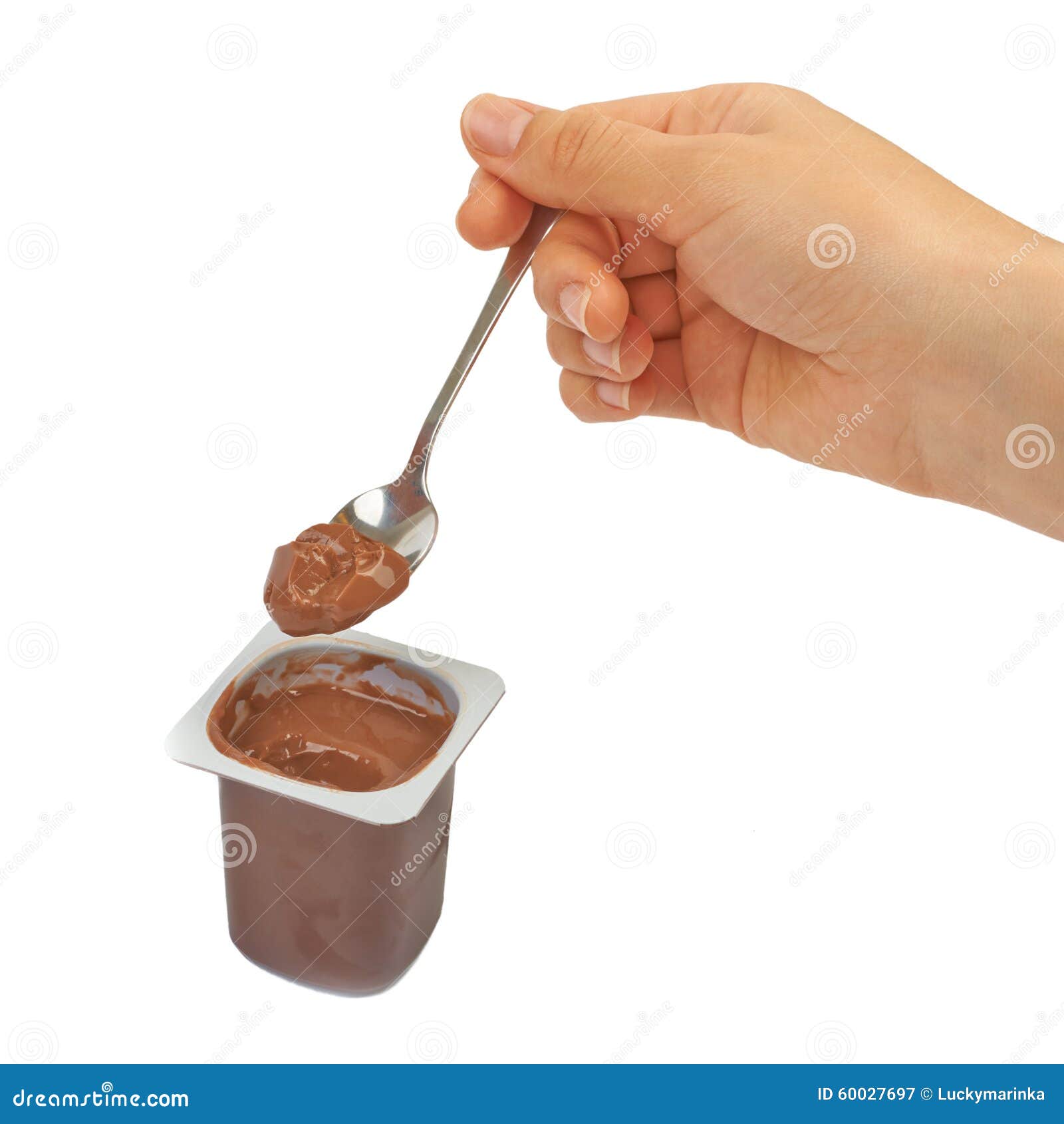 Spoon With Chocolate Pudding Stock Image - Image of vanilla, breakfast ...