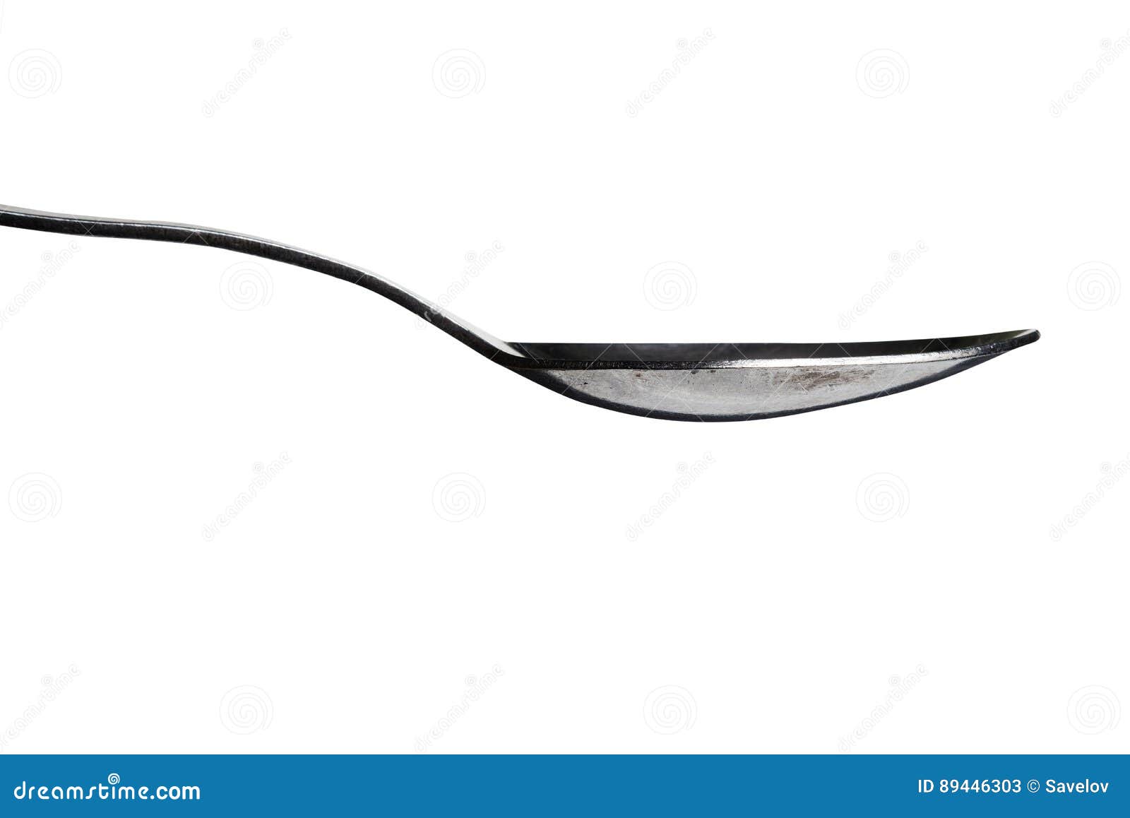 A Spoon Close on the Side Isolated Stock Image - Image of steel ...