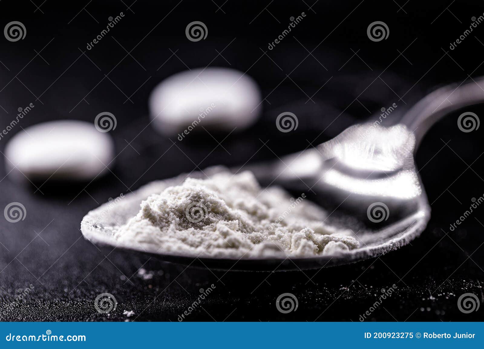 Spoon with Cocaine, Drug Being Prepared for Consumption Stock Image ...