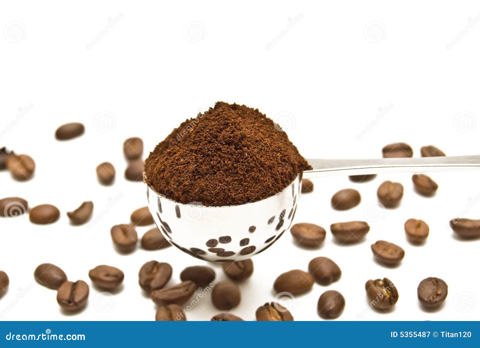 Spoon of coffee stock image. Image of activity, brown - 5355487