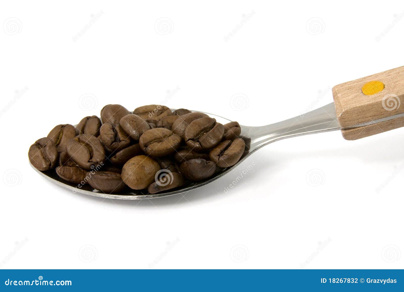 Spoon with coffee beans stock photo. Image of breakfast - 18267832