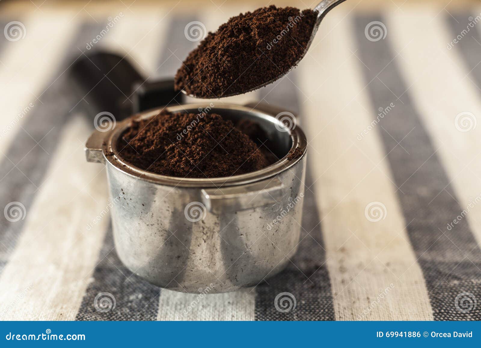 Spoon and Coffee stock photo. Image of crema, kitchen - 69941886
