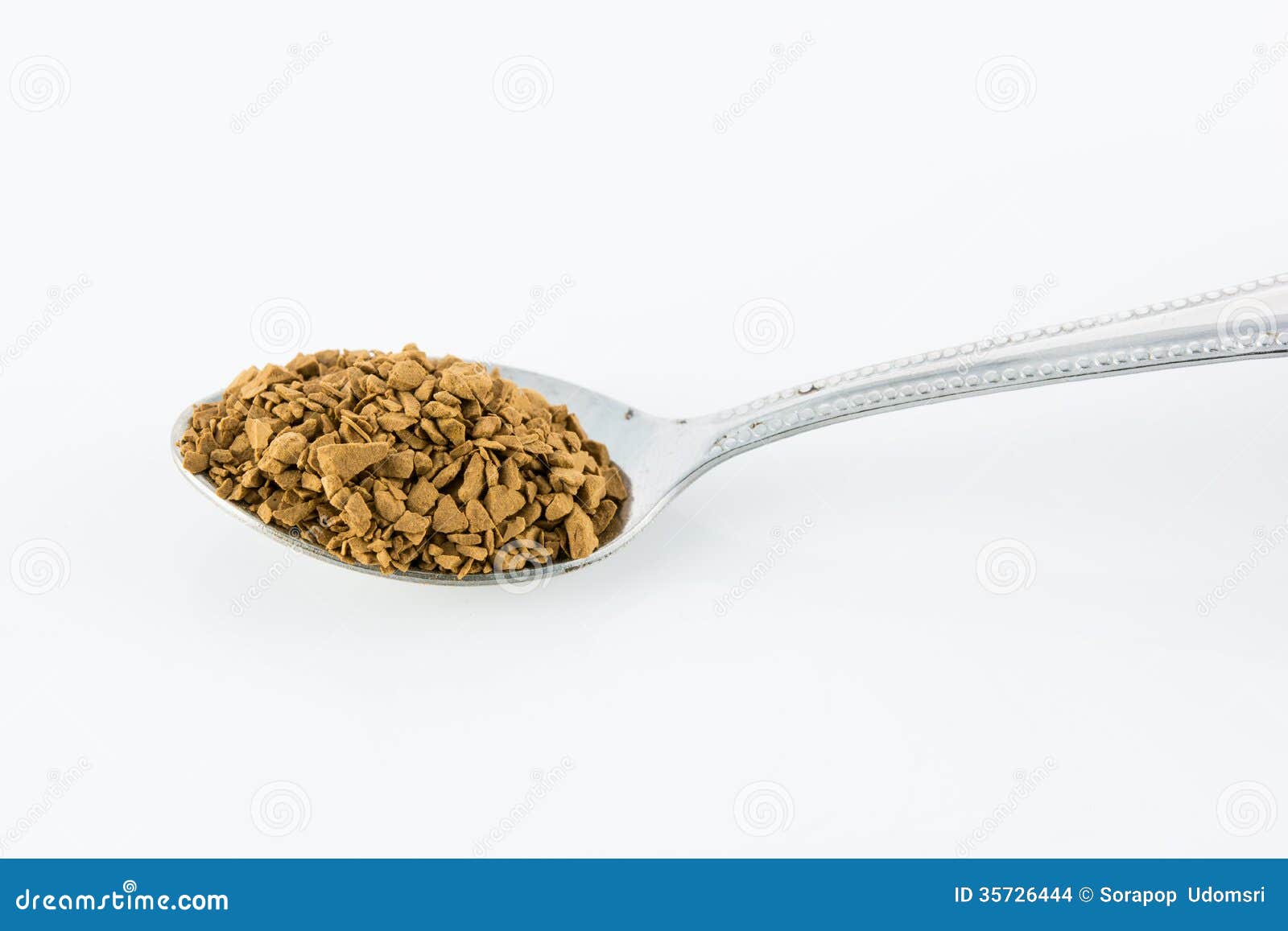 Spoon of coffee stock photo. Image of soluble, steel - 35726444