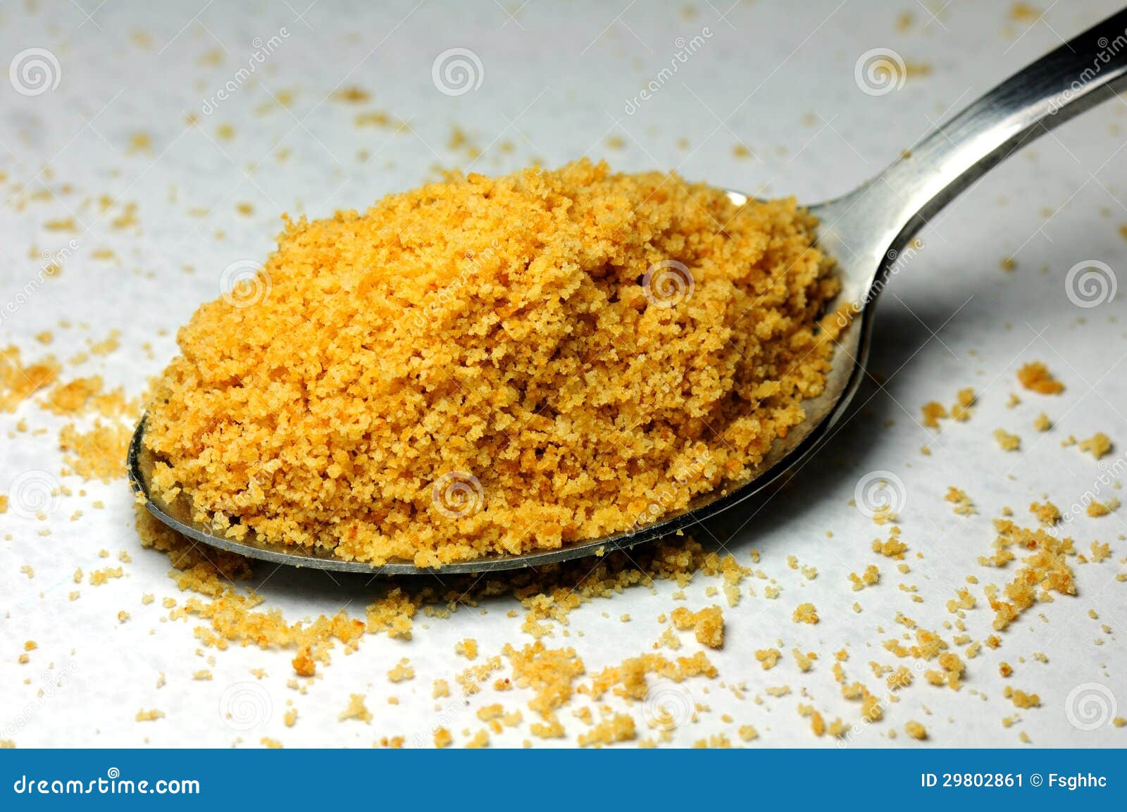 A Spoon Of Delicious Yellow Cookie Powder Royalty-Free Stock Photo ...