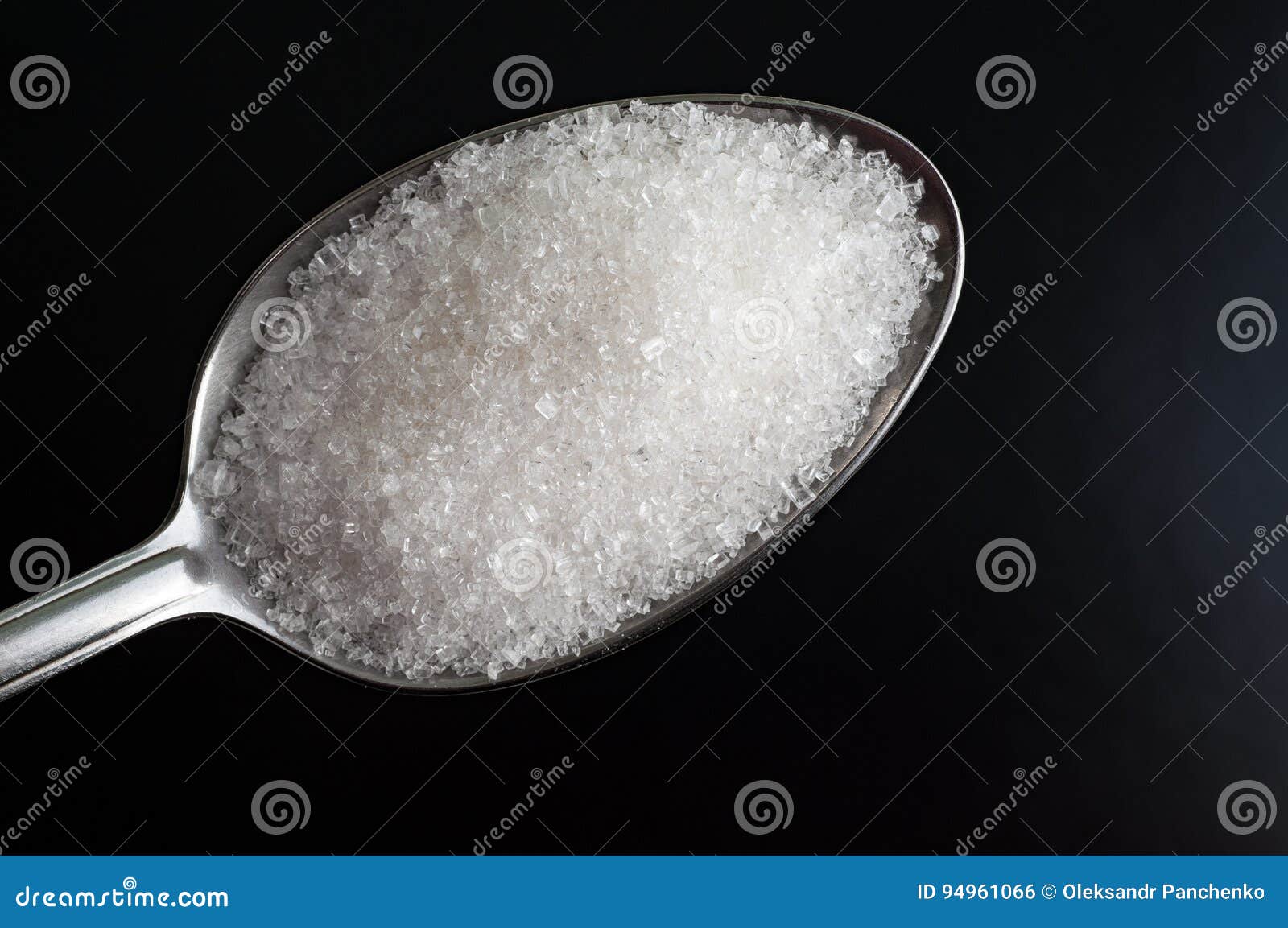 Spoon Of Fine Granulated Sugar Isolated On White - Image Royalty-Free ...
