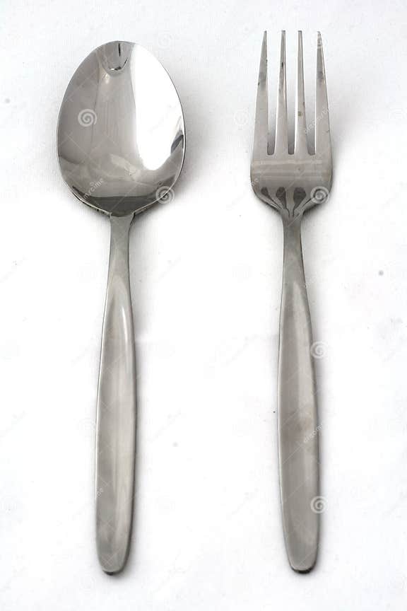 Spoon and fork stock image. Image of lanch, object, dinner - 14852511