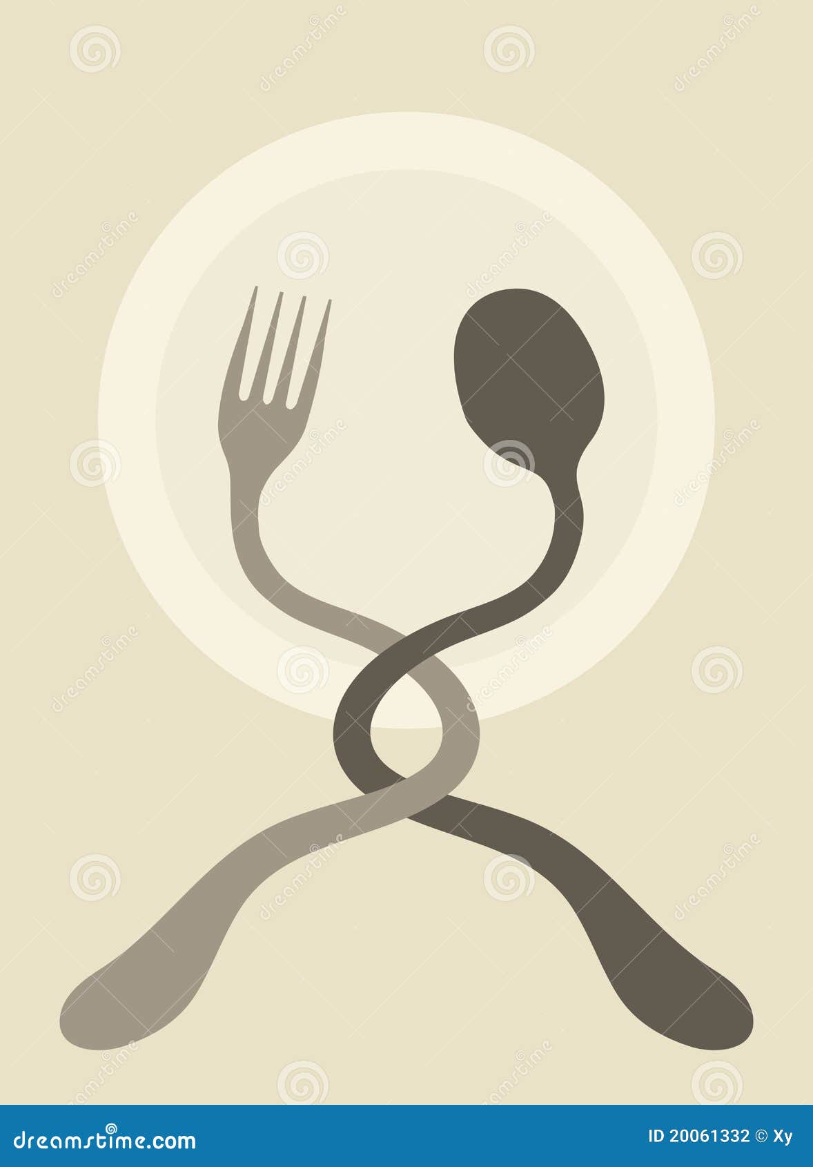 Spoon and fork stock vector. Illustration of graphic - 20061332
