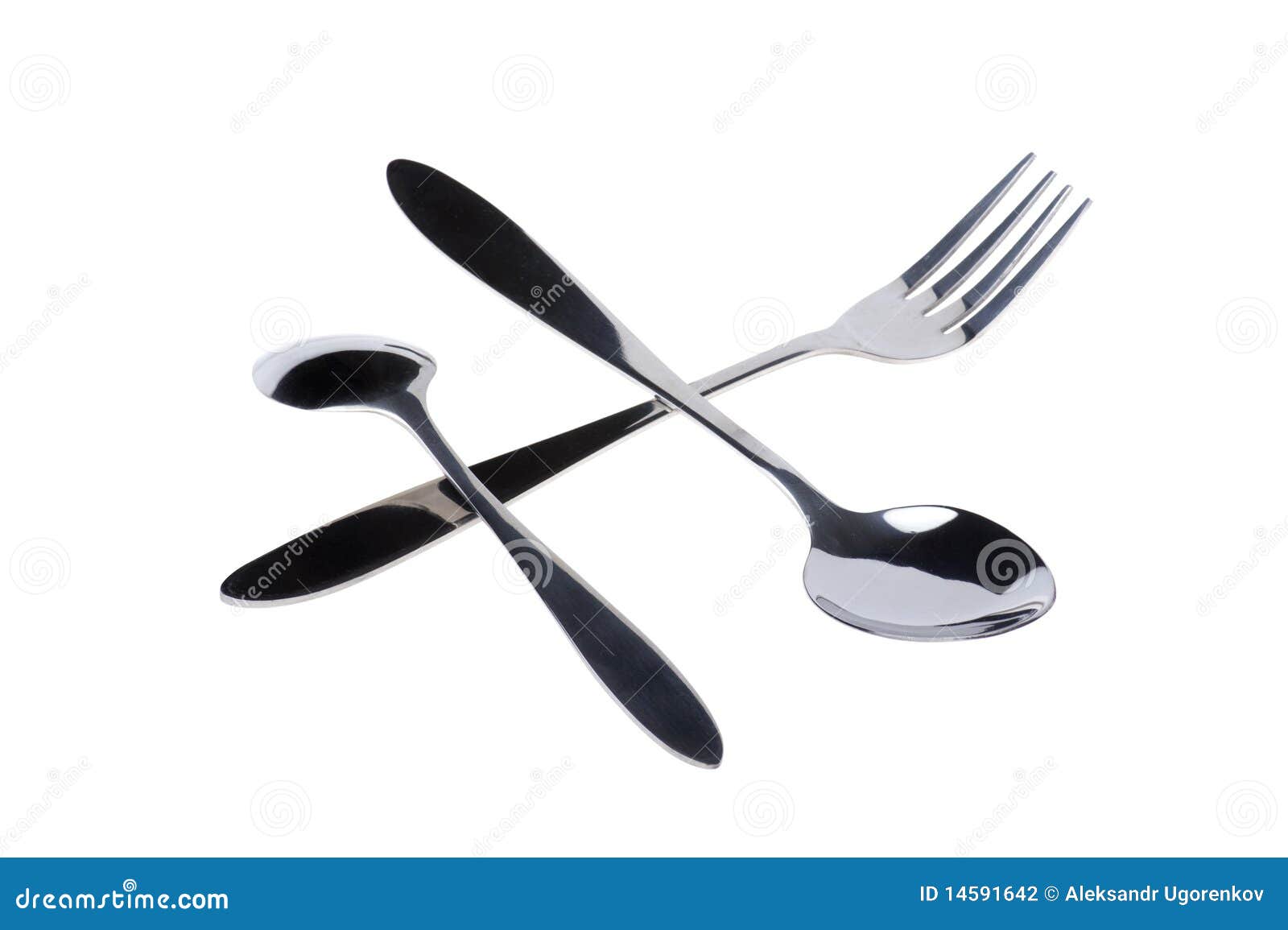 Spoon with fork close up stock photo. Image of metal - 14591642