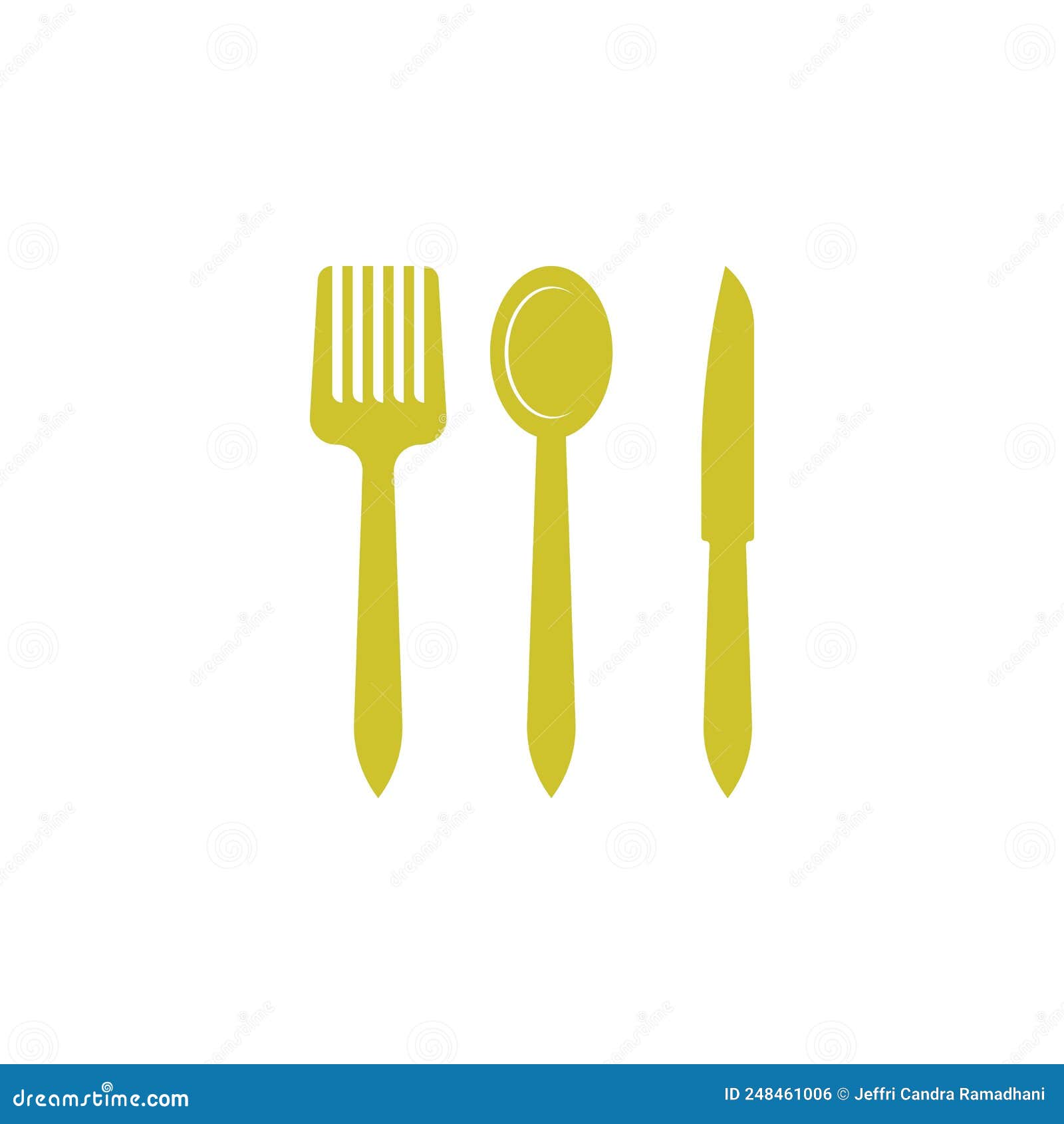 Spoon and Fork Icon Symbol Vector Stock Vector - Illustration of meal ...
