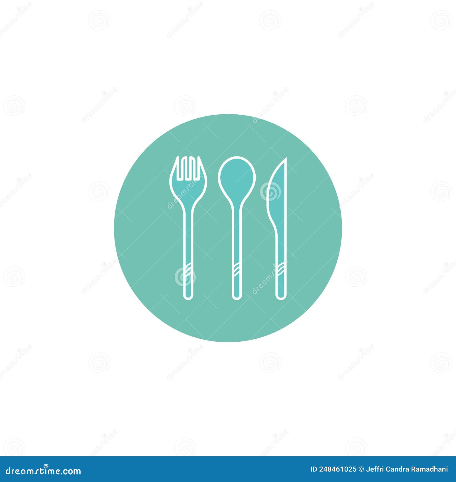 Spoon and Fork Icon Symbol Vector Stock Vector - Illustration of fork ...