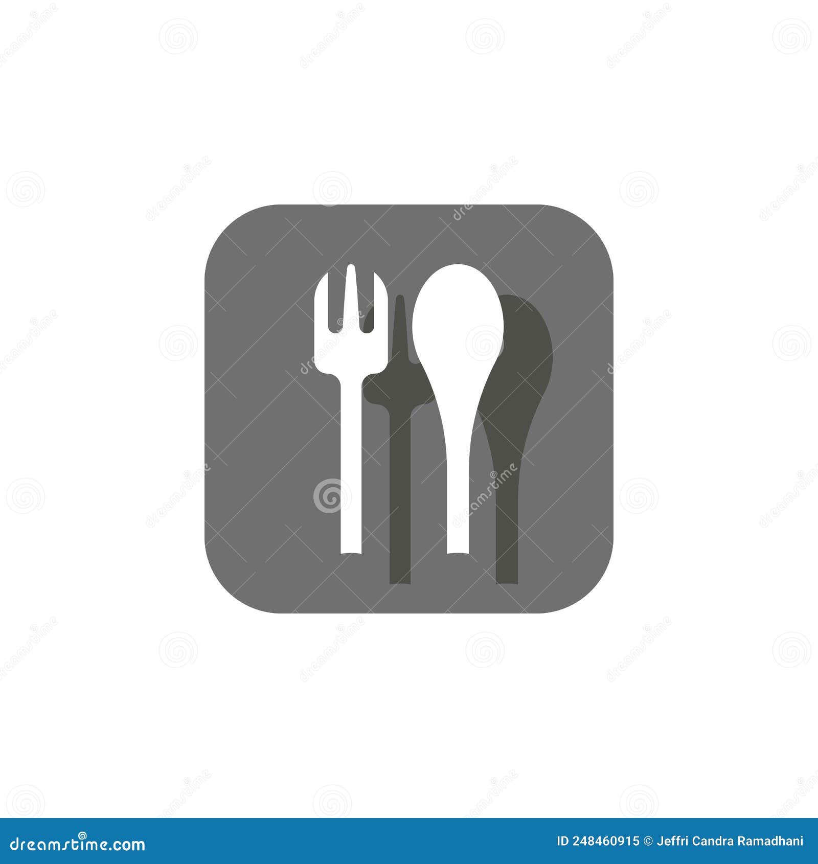 Spoon and Fork Icon Symbol Vector Stock Vector - Illustration of food ...
