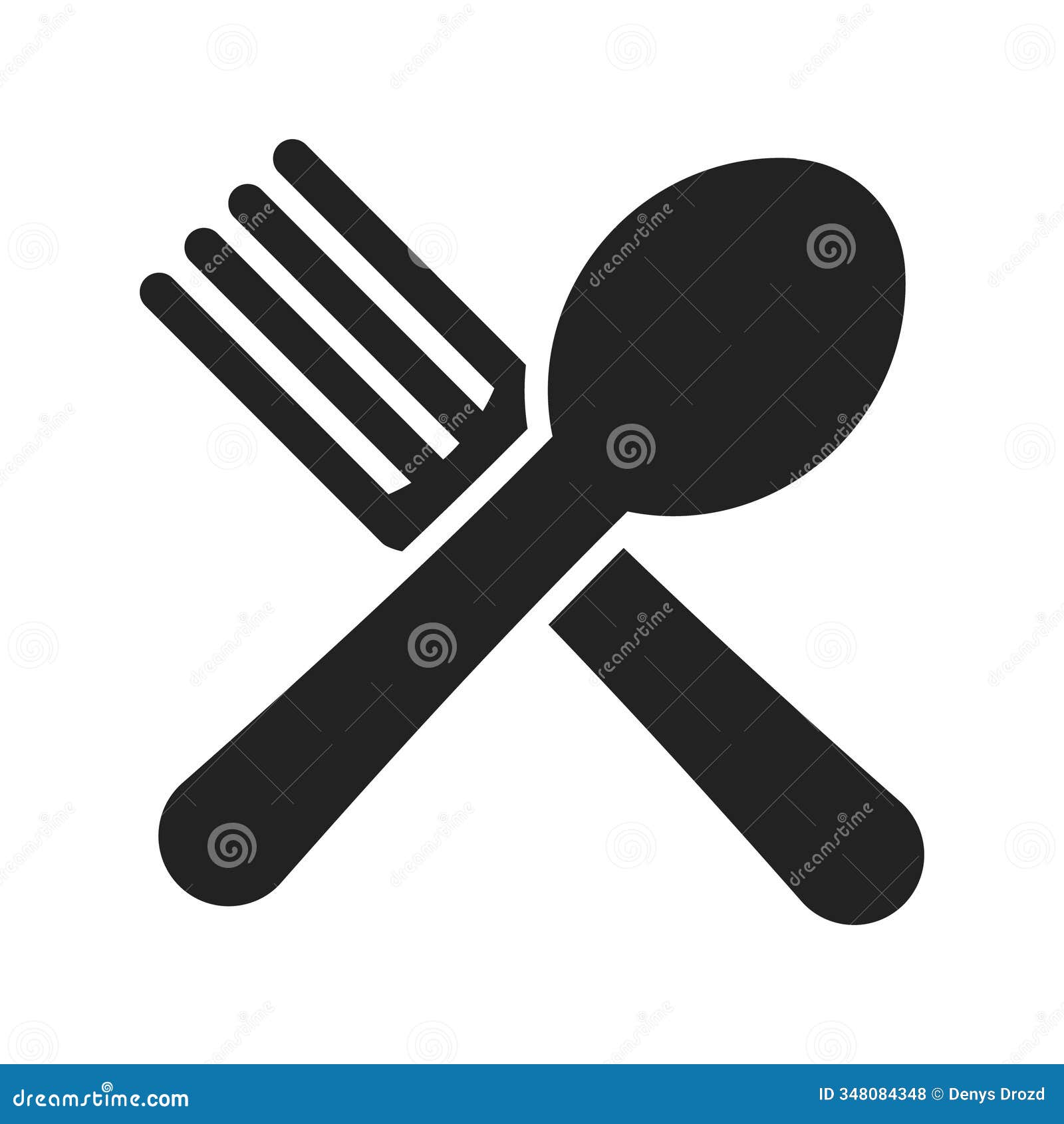 Spoon and Fork Icon Vector. Restaurant Illustration Sign. Dinner Symbol ...