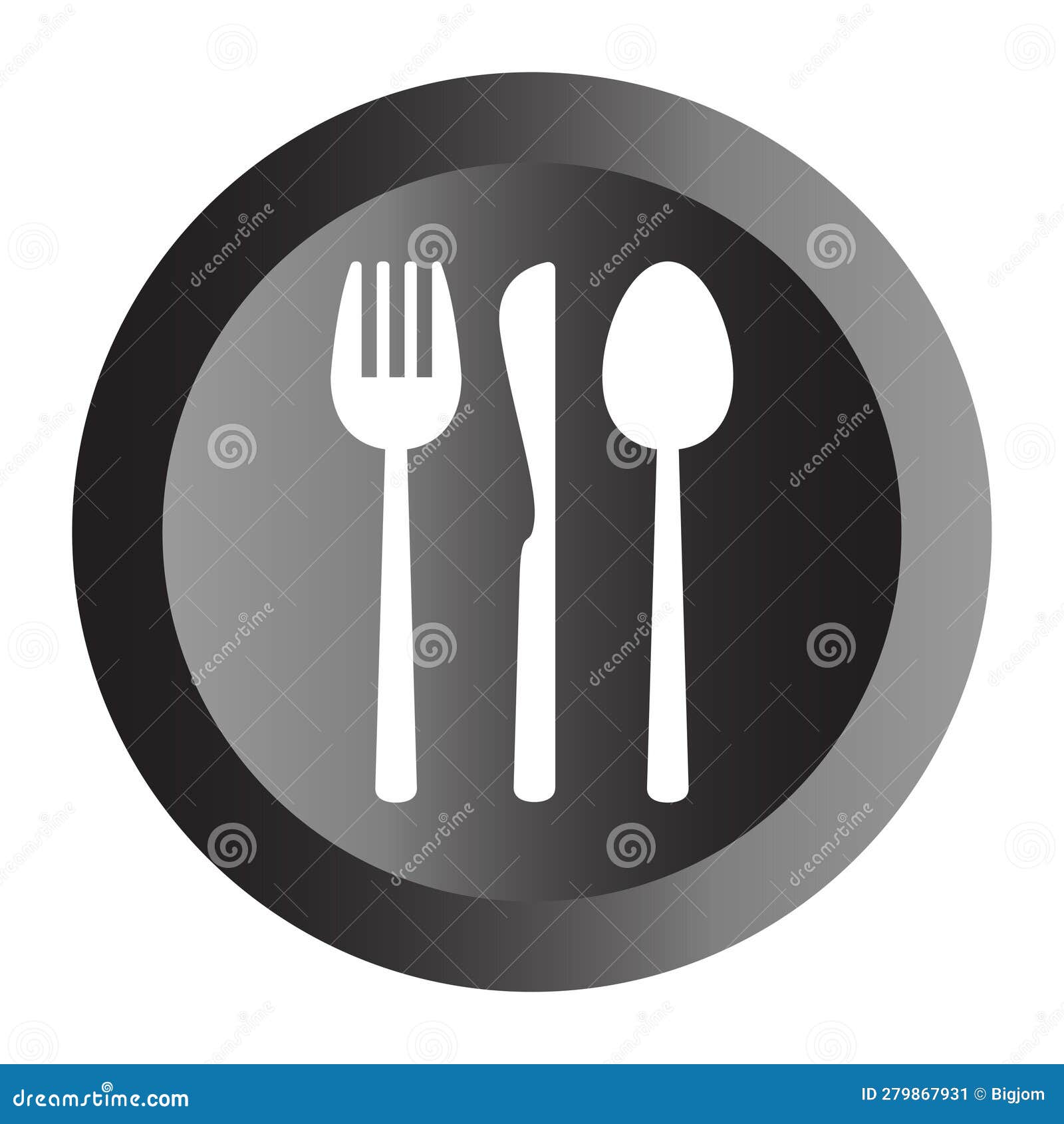 Spoon Fork and Knife. Vector Illustration Stock Vector - Illustration ...