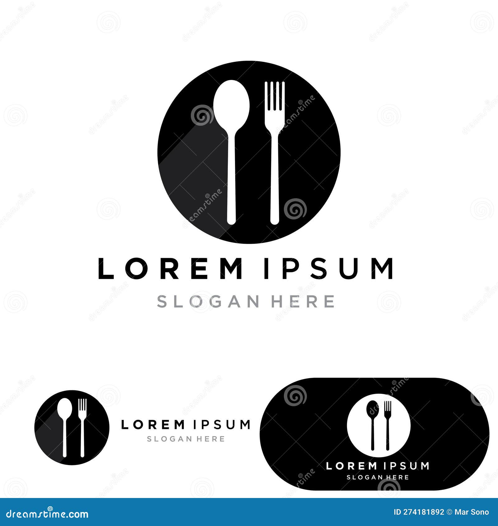 Spoon and Fork Logo and Symbol Vector Stock Vector - Illustration of ...