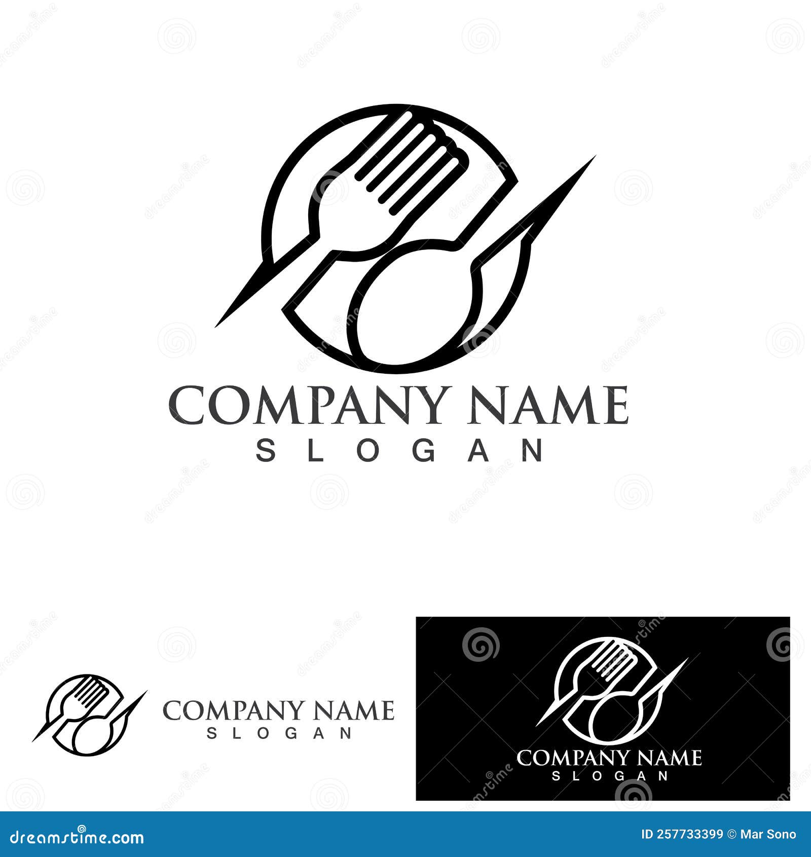 Spoon and Fork Logo and Symbol Vector Stock Vector - Illustration of spoon, vector: 257733399