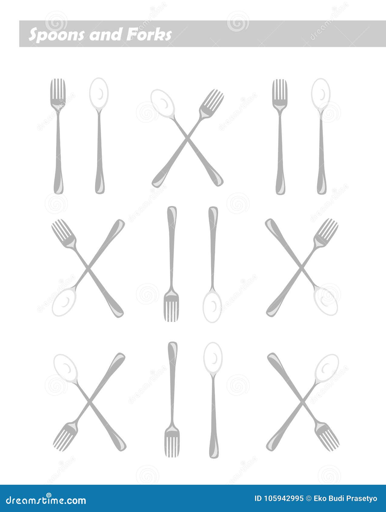 Spoon fork stock illustration. Illustration of travel - 105942995