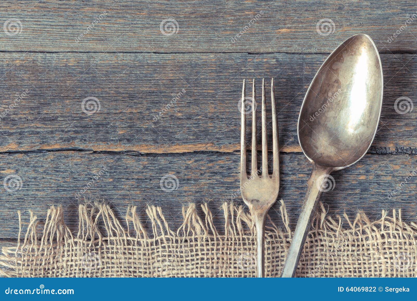 Spoon and Fork on the Table Stock Photo - Image of cooking, eating ...