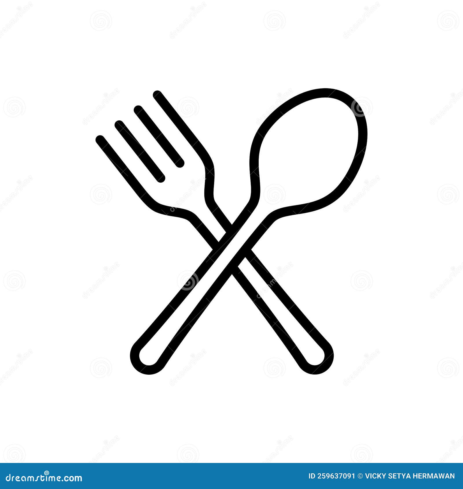 Spoon and Fork Vector Icon. Restaurant Symbol. Vector Illustration ...