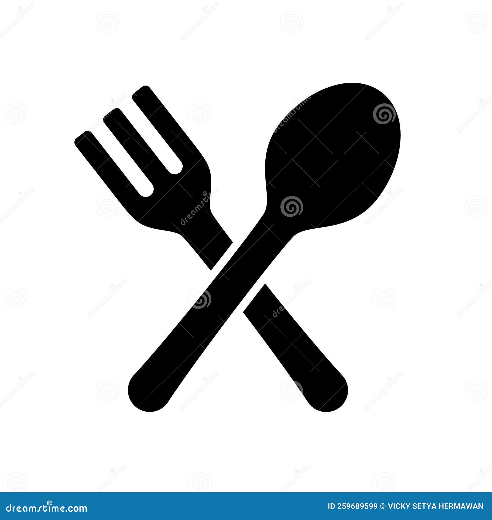 Spoon and Fork Vector Icon. Restaurant Symbol. Vector Illustration ...