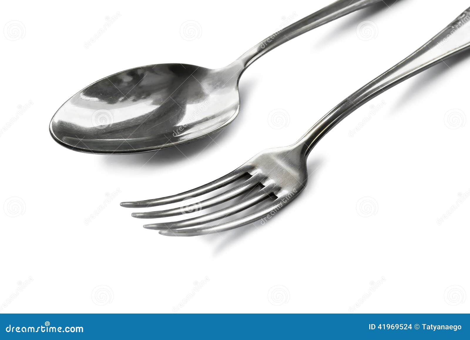Spoon and fork stock photo. Image of flatware, silverware - 41969524