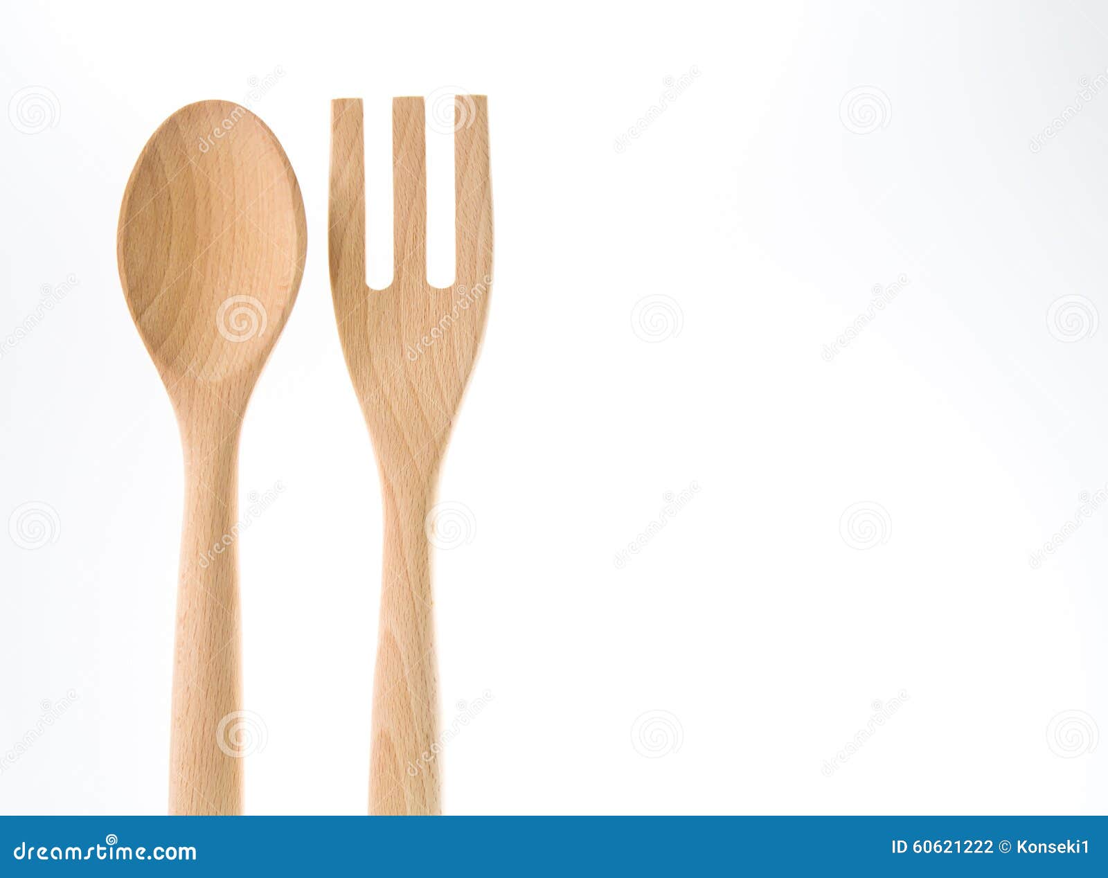 Spoon and Fork with White Background Stock Photo - Image of cooking ...