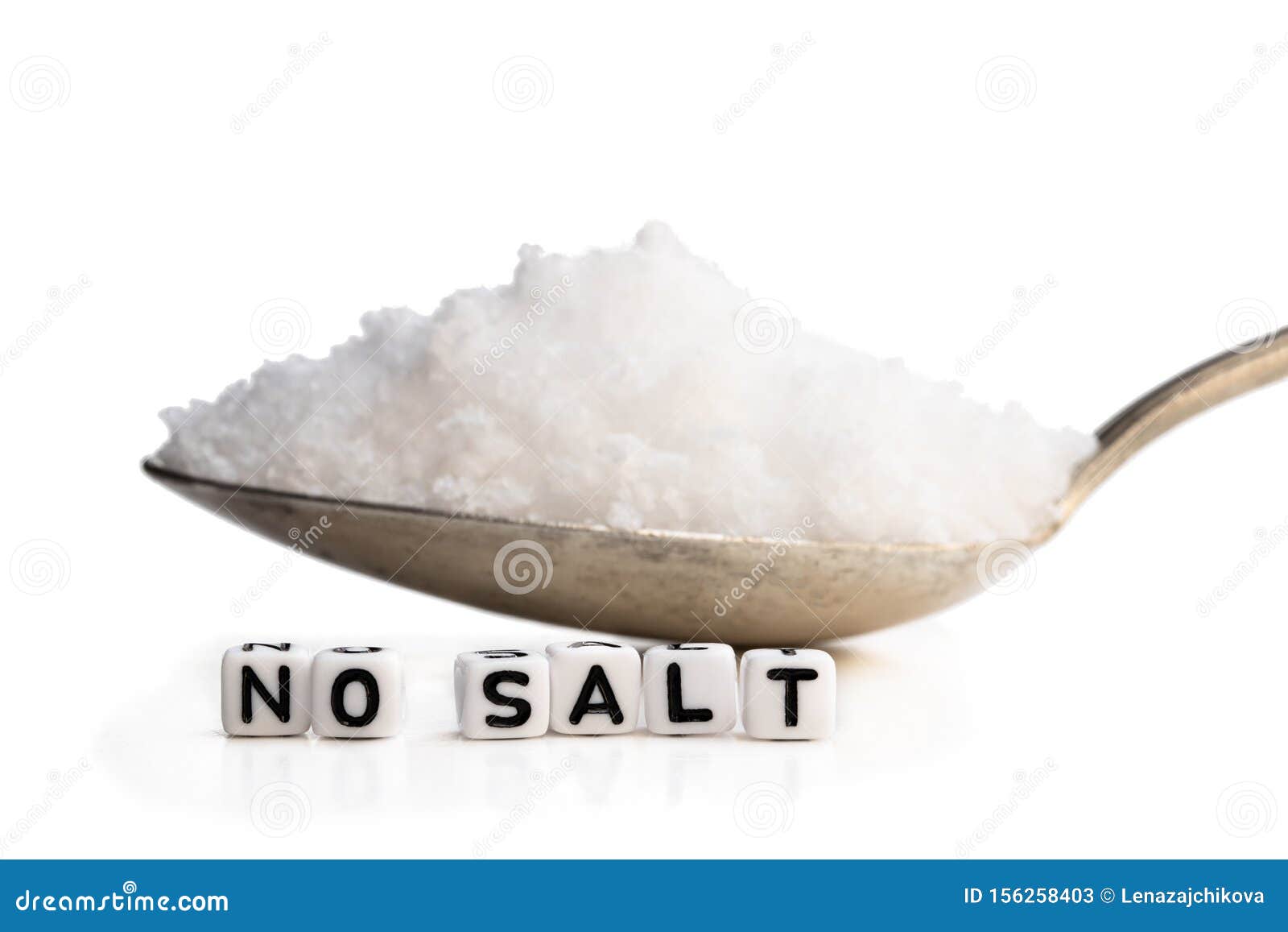 Spoon Full Av Havssalt Inget Saltkoncept Fotografering för Bildbyråer ...