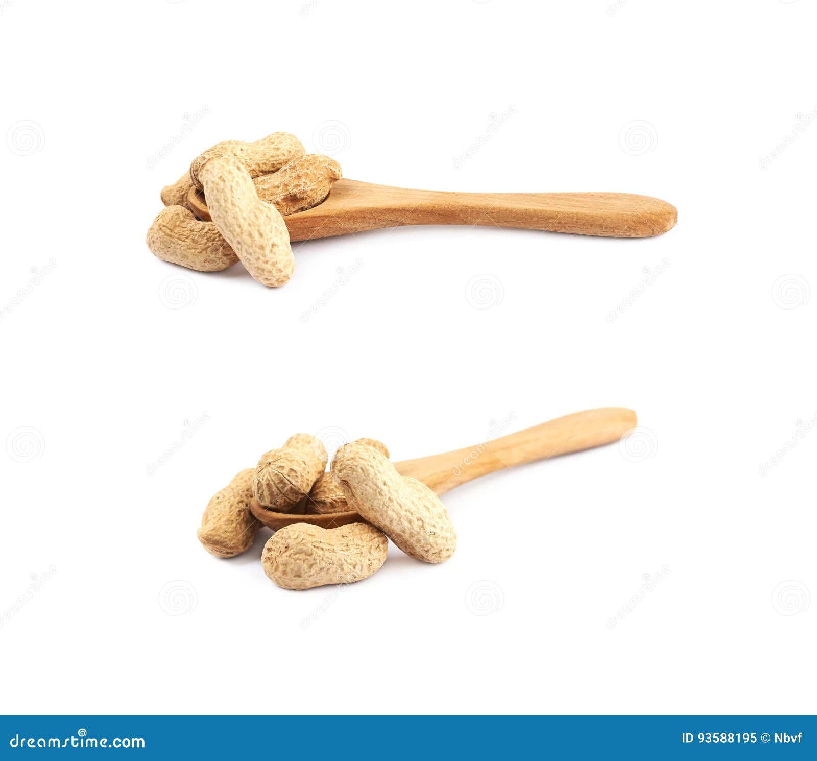 Spoon Full of Peanuts Isolated Stock Image - Image of nutshell ...