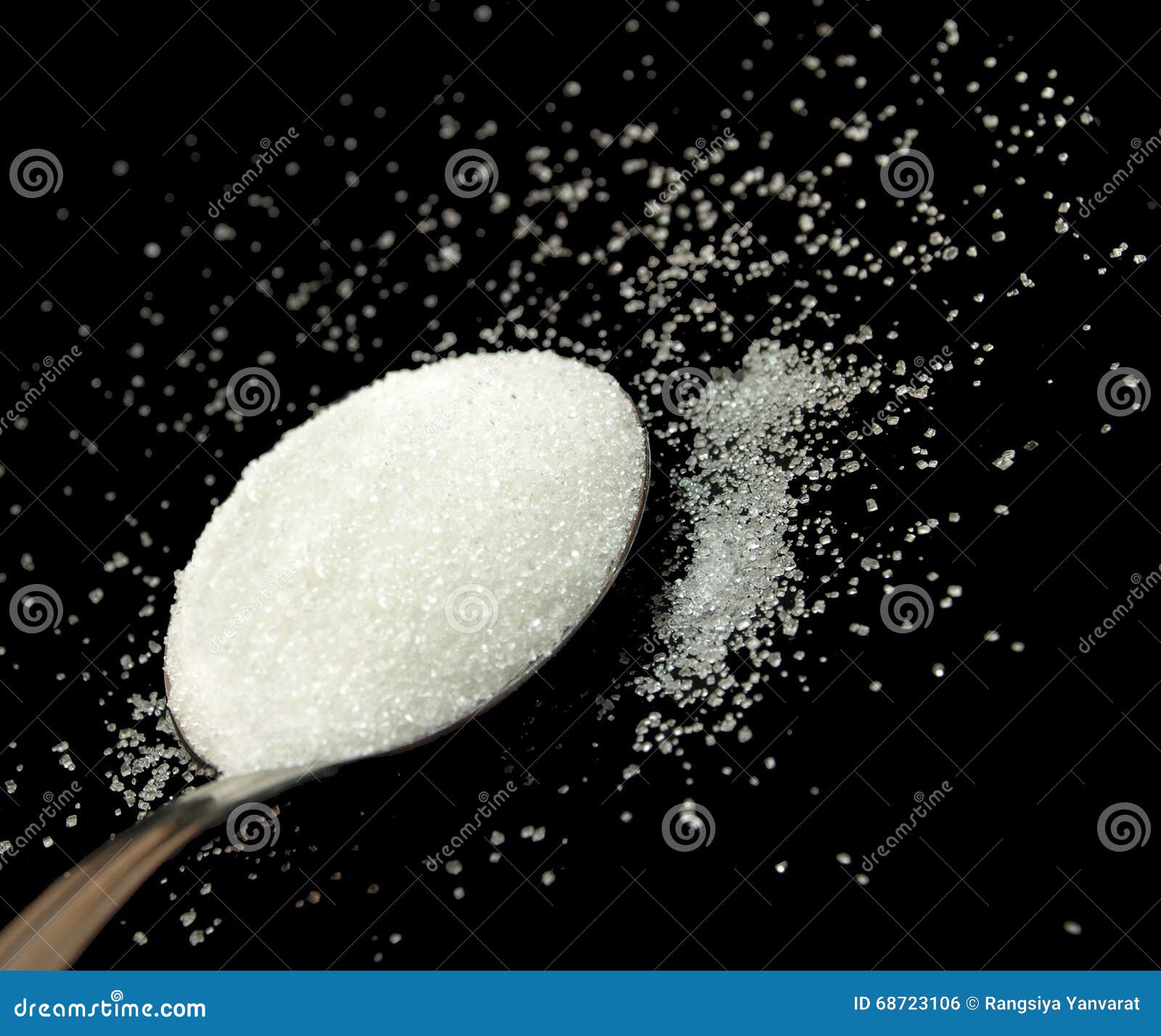 Spoon full of sugar stock photo. Image of teaspoon, food - 68723106