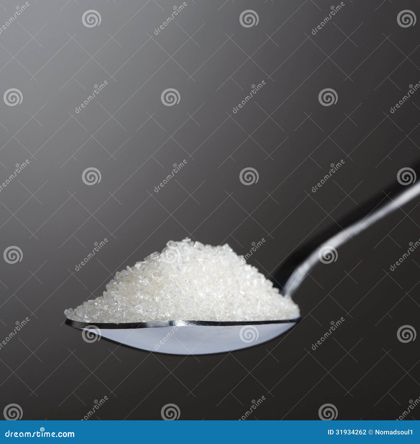 Spoon full of sugar stock photo. Image of glucose, pile - 31934262