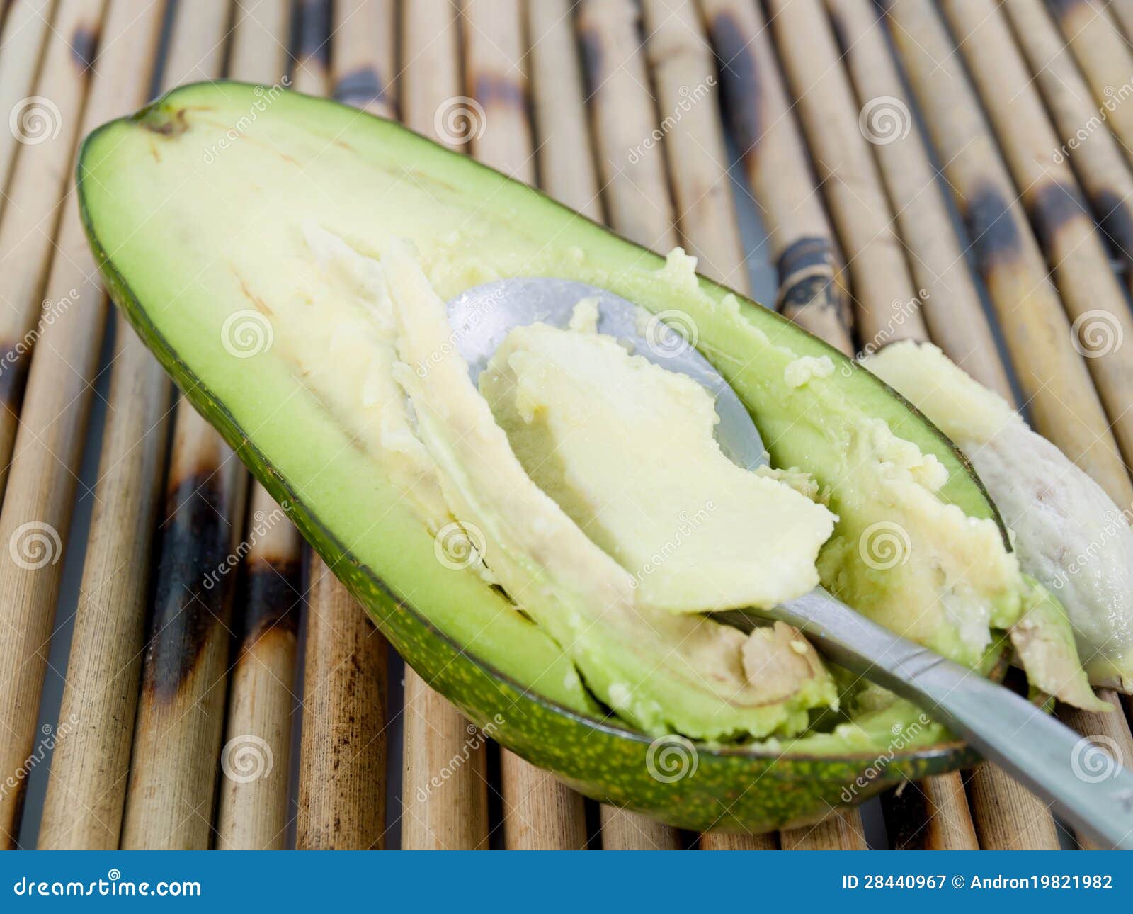 Spoon gather avocado stock image. Image of product, process - 28440967