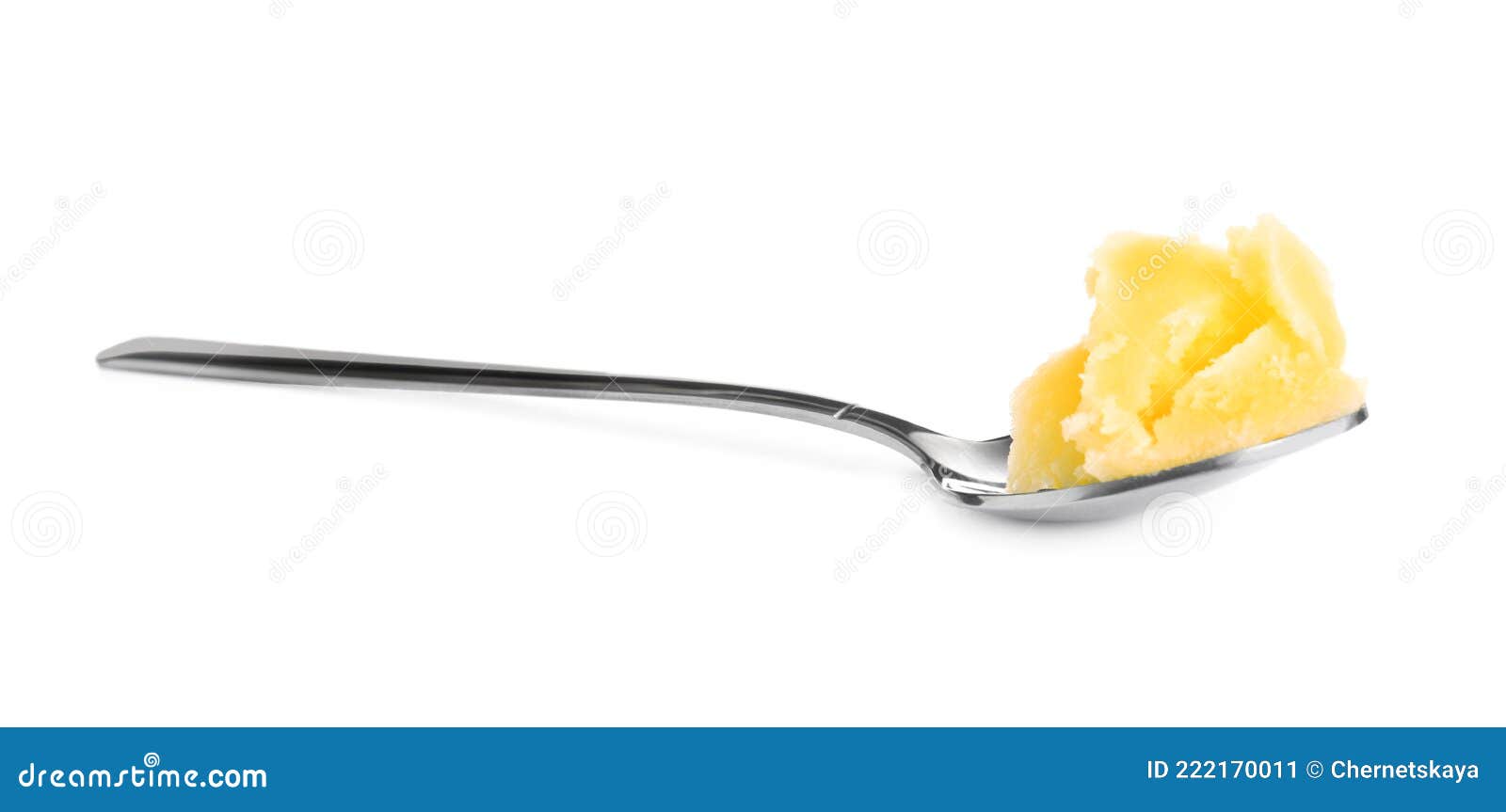 Spoon of Ghee Butter Isolated on White Stock Image - Image of culture ...