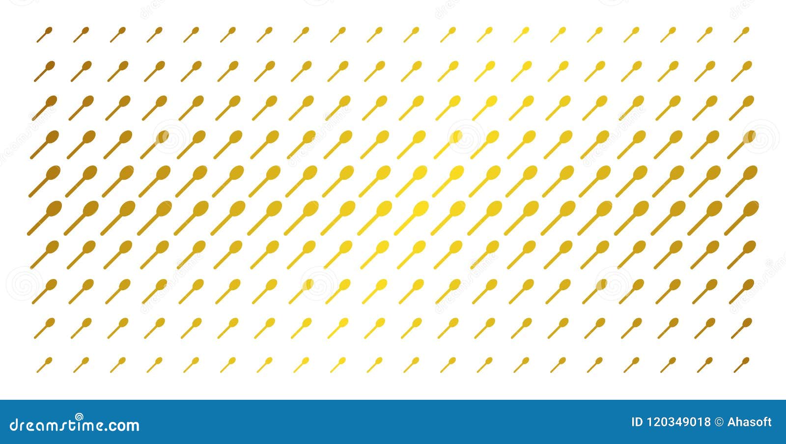 Spoon Gold Halftone Effect stock vector. Illustration of golden - 120349018