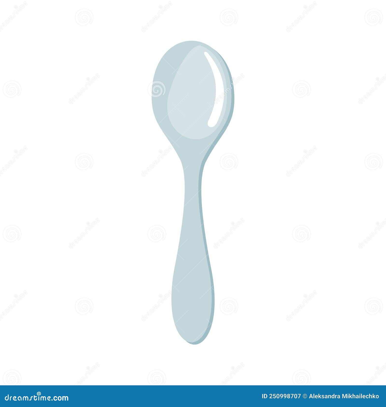 Spoon Icon in Flat Style Isolated on White Background Stock Vector ...