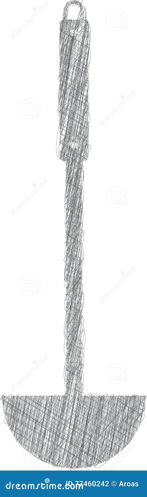 Spoon illustration stock vector. Illustration of drawn - 77460242