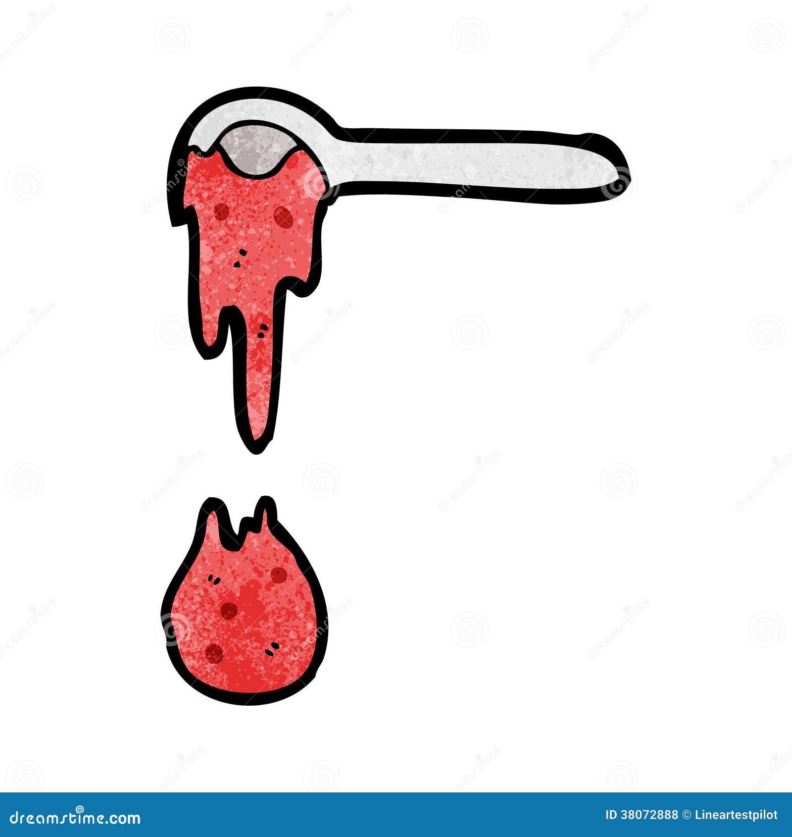 Spoon of jam cartoon stock vector. Illustration of artwork - 38072888