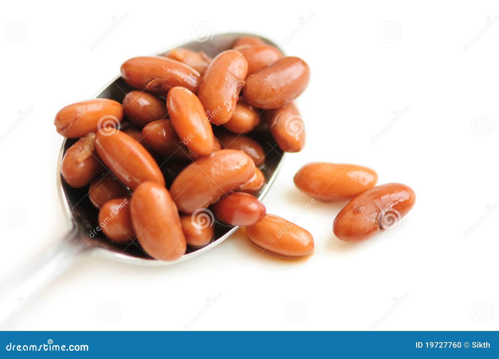 Spoon of Kidney Beans stock photo. Image of dietetic - 19727760