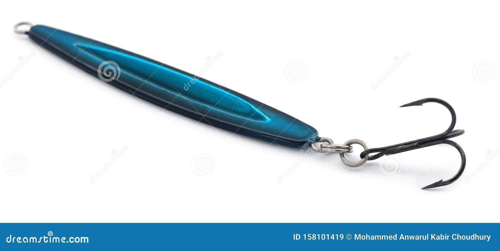 Spoon lure with hook stock image. Image of bait, triple - 158101419