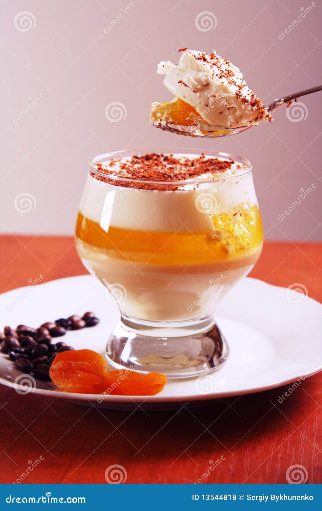 Spoon with Multilayer Gelatin Dessert Stock Photo - Image of fruit ...