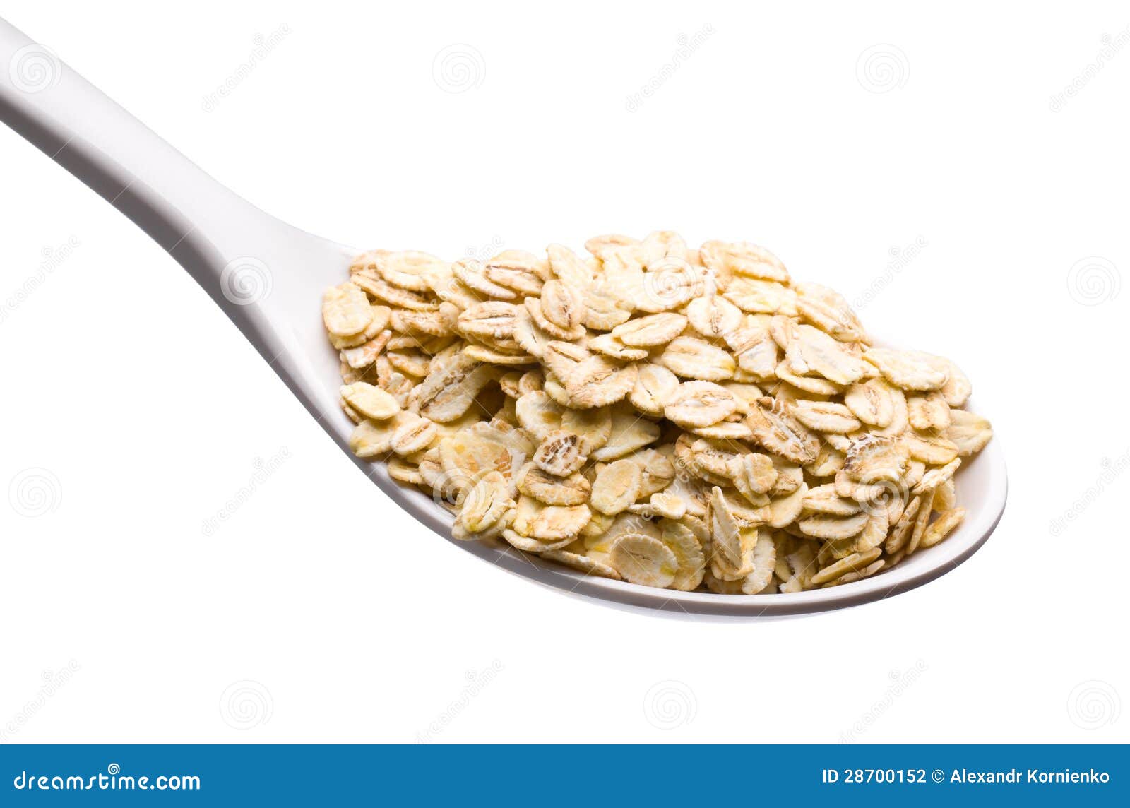 Spoon and oatmeal stock photo. Image of portion, concept - 28700152
